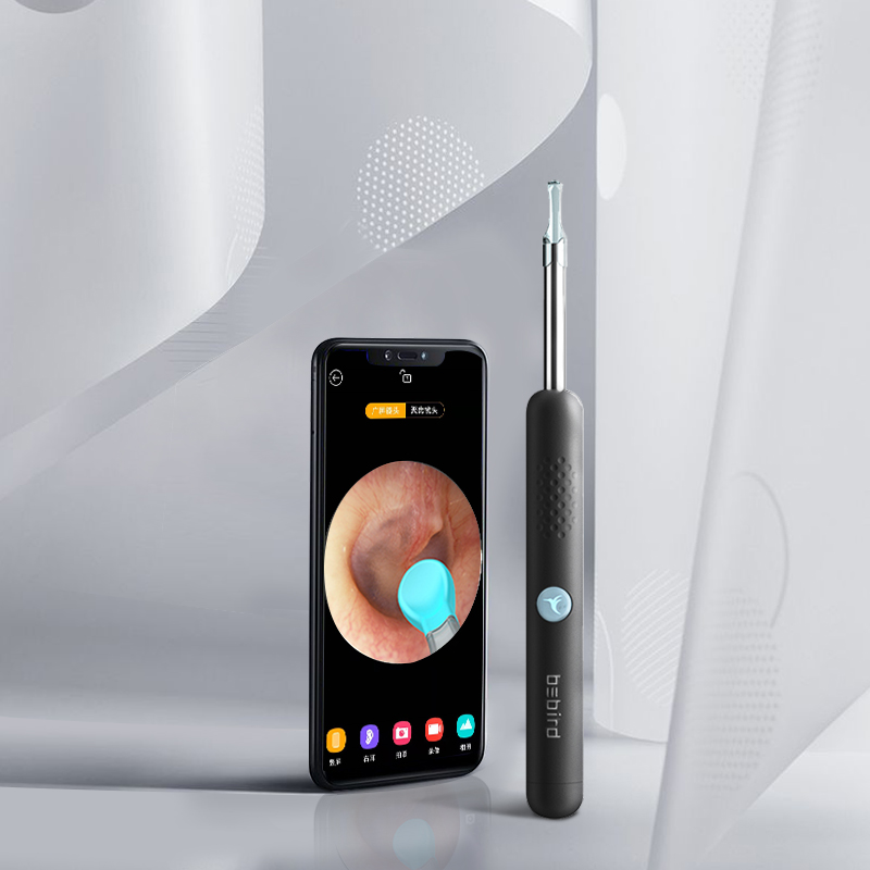 Bebird R1 smart ear endoscope with replaceable scoop connected with ...